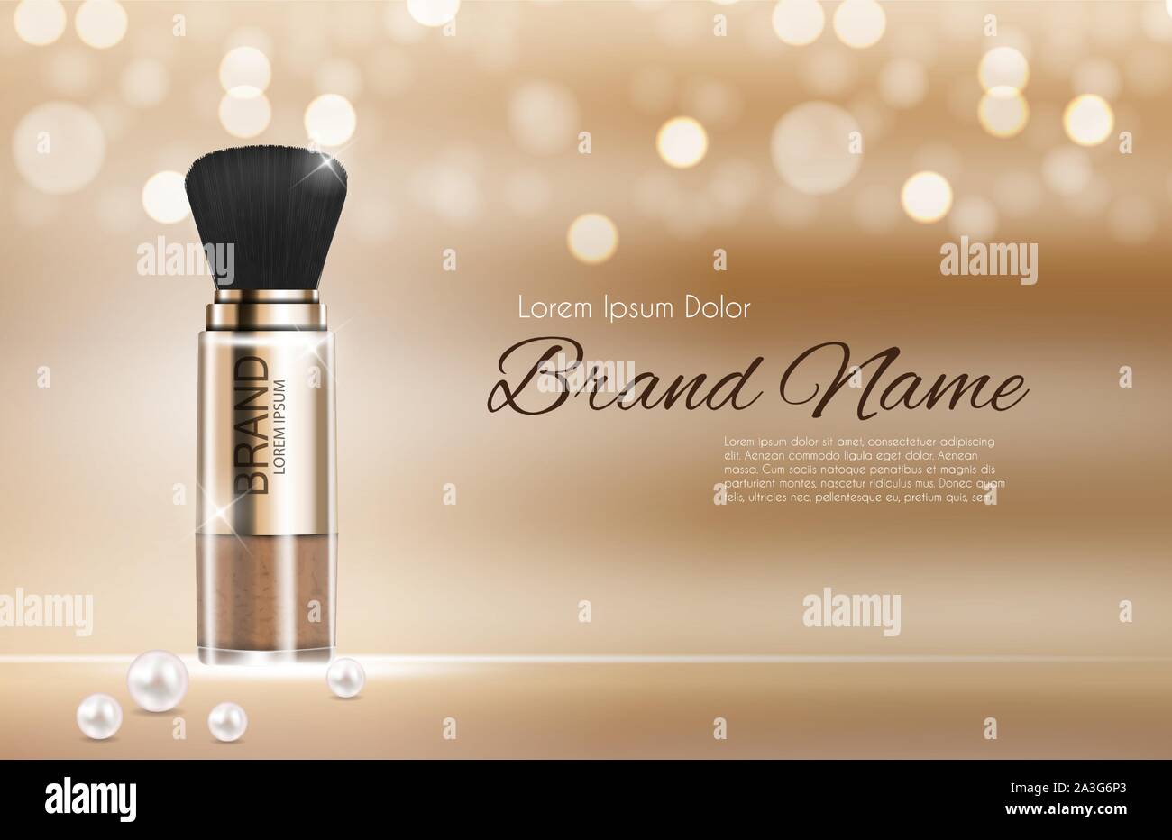Design Cosmetics Product Powder Template for Ads or Magazine Background ...