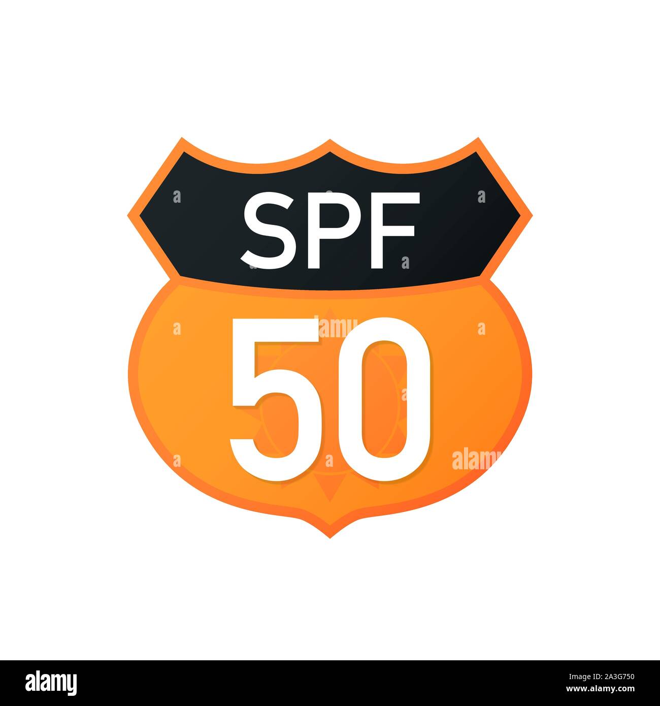 UV, sun protection SPF 50 vector icon on white background. Vector stock ...