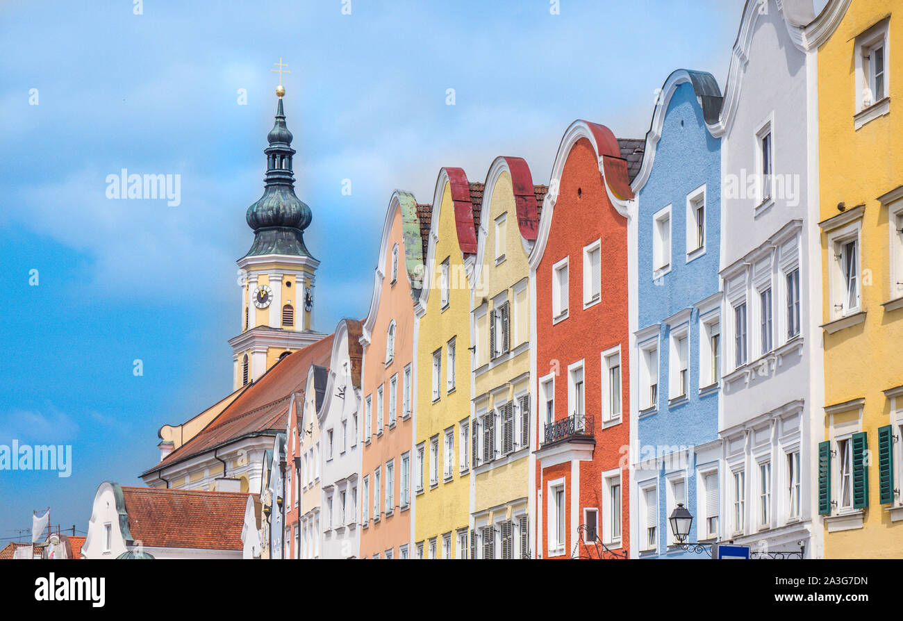 Baroque town scharding austria hi-res stock photography and images - Alamy