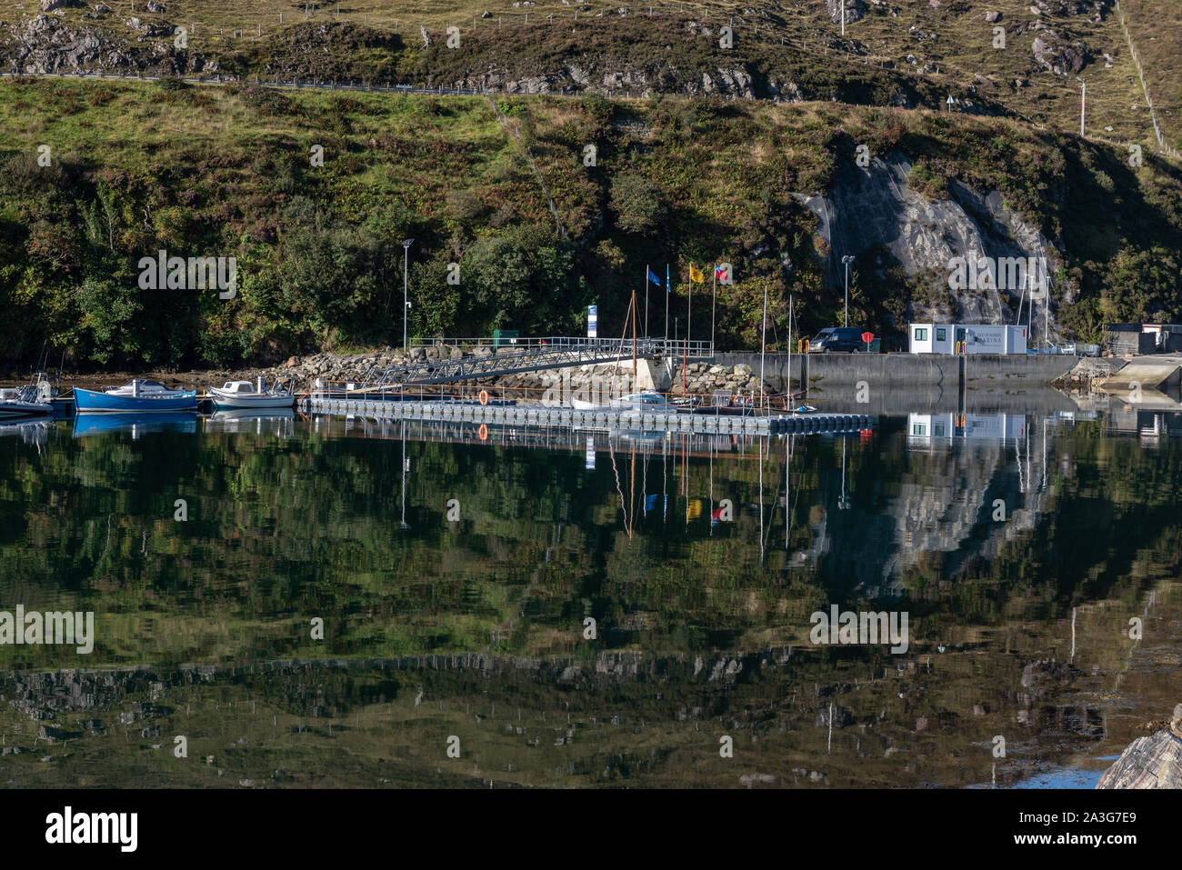 Marina in Tarbert Harbour on The Isle of Harris Scotland Stock Photo ...