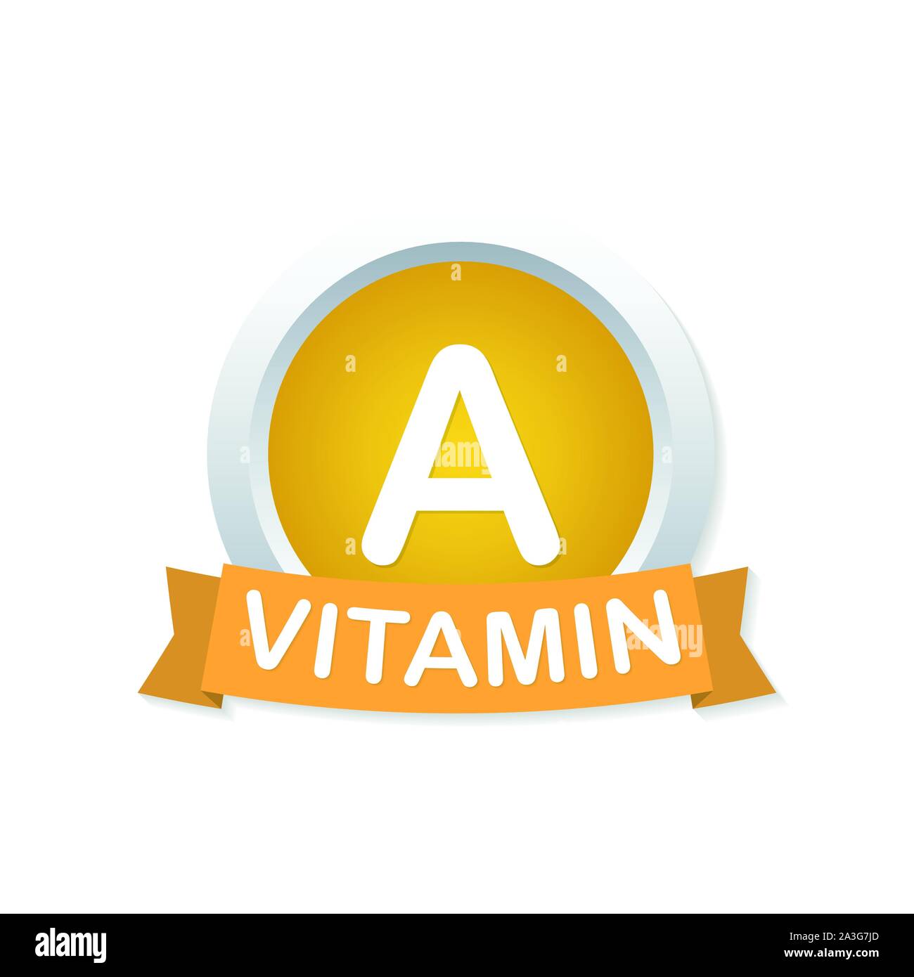 Vitamin A. Badge, icon, bio theme. Logo vector design illustration on ...