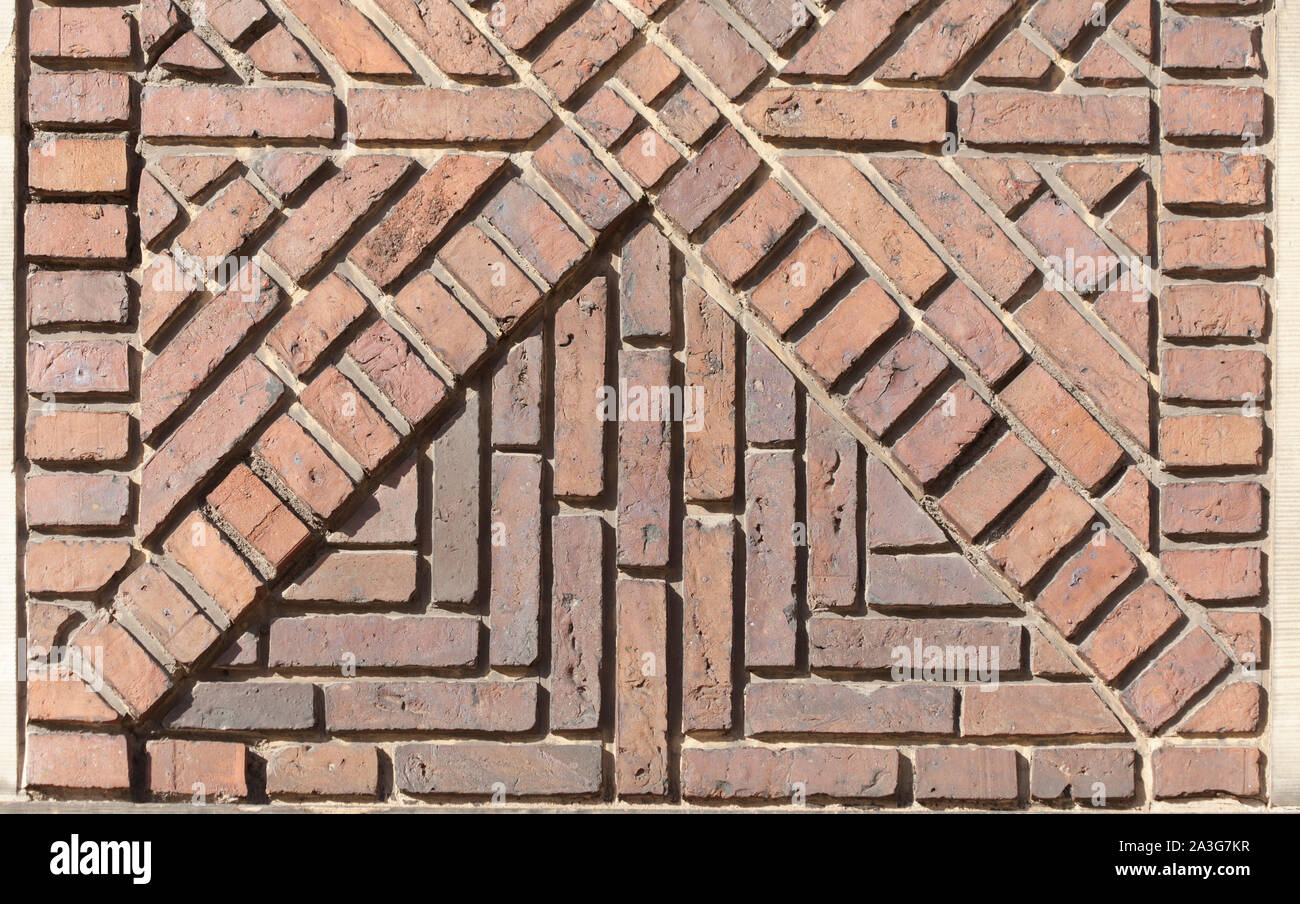 reddish-brown brick wall, bricks, triangle, background, Germany, Europe ...