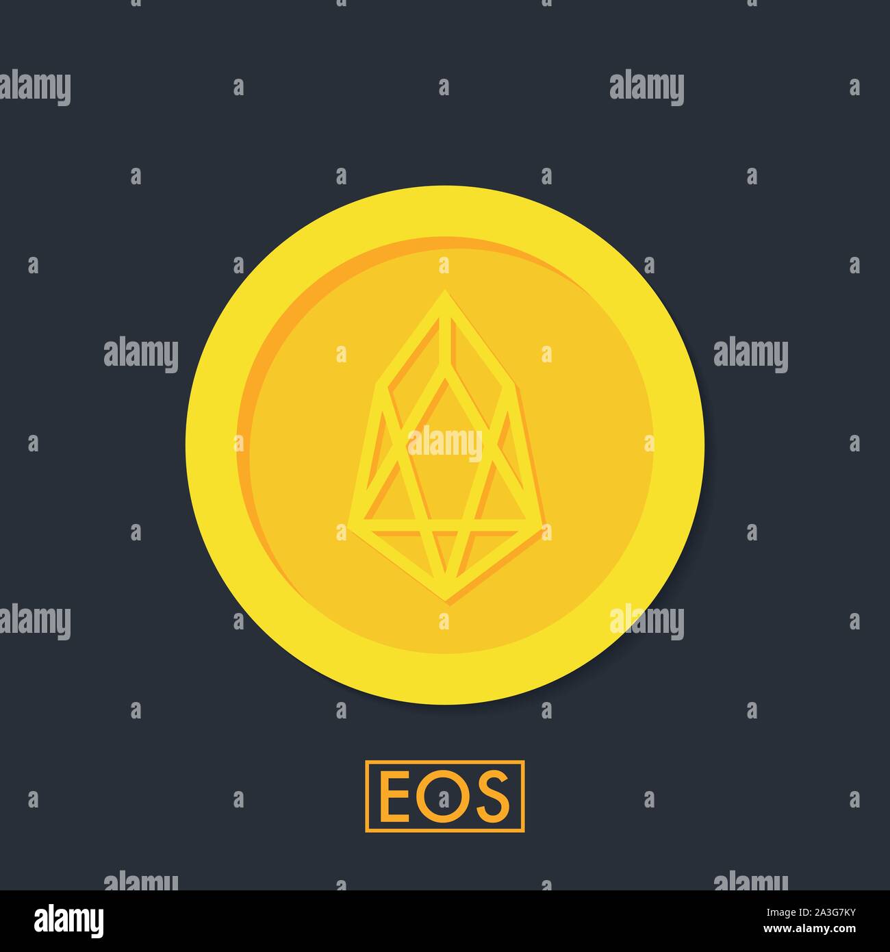 EOS crypto currency icon for apps and websites. EOS logo for web and ...