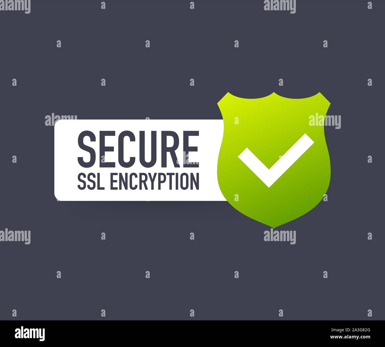 Secure Connection Icon Vector Illustration Isolated On White Background Flat Style Secured Ssl