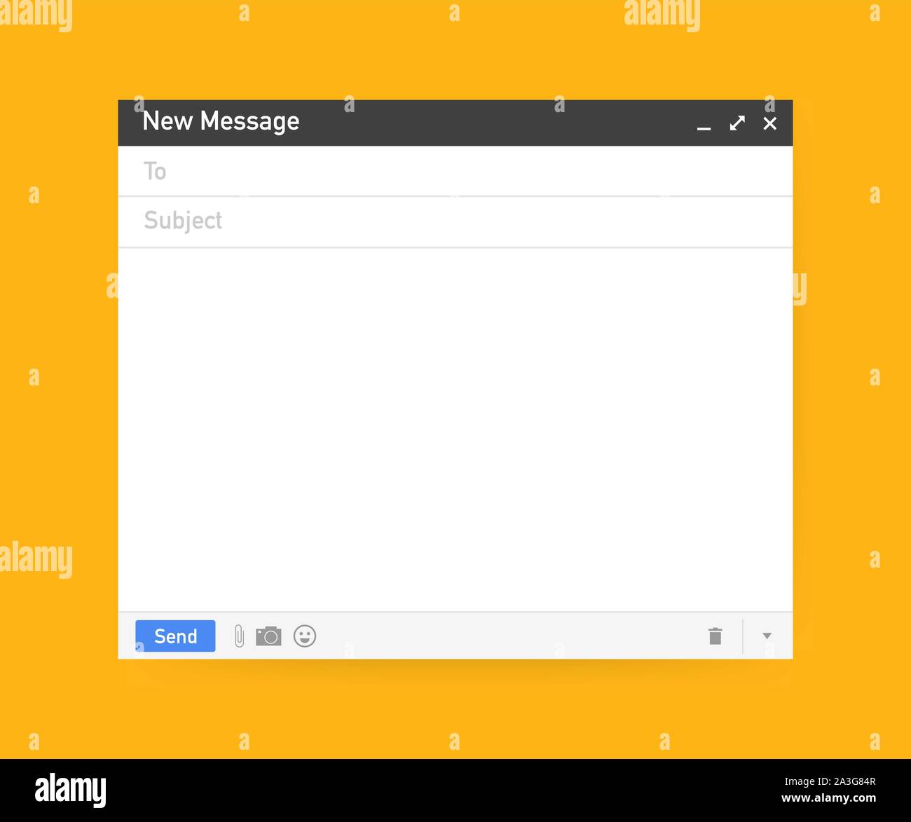 Email template. Blank e-mail browser window. Mail message web page vector frame. Vector stock ...