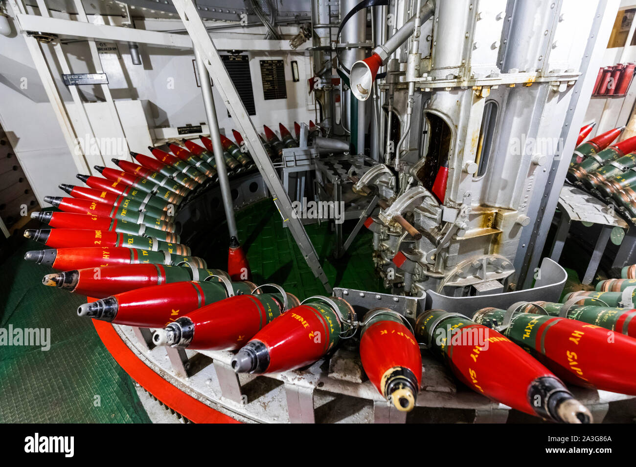 England, London, Southwark, The Imperial War Museum Ship HMS Belfast ...