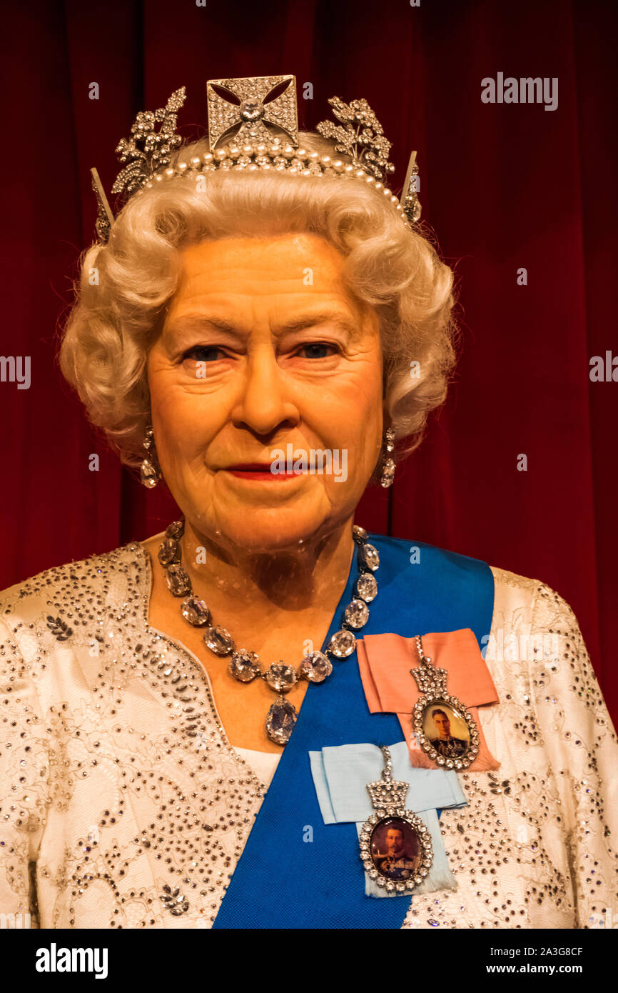 England, London, Marylebone, Interior View of Madam Tussauds, Waxwork ...