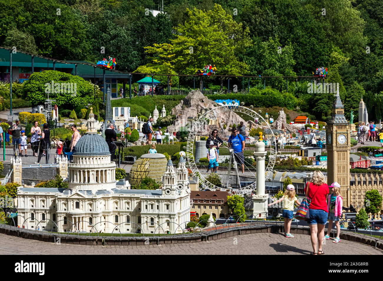 England, Berkshire, Windsor, Windsor Legoland Resort, Family Looking at ...