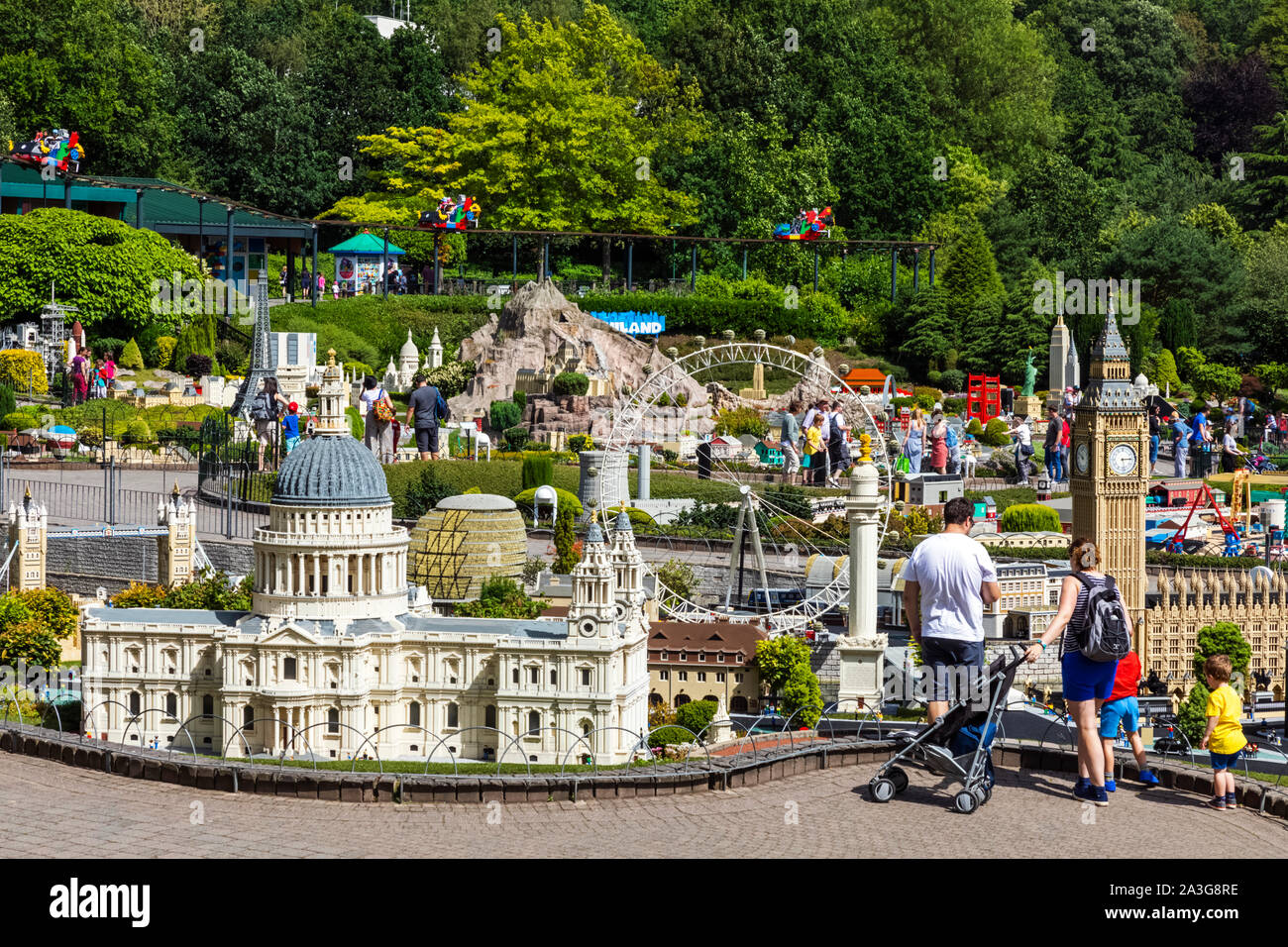 England, Berkshire, Windsor, Windsor Legoland Resort, Family Looking at ...