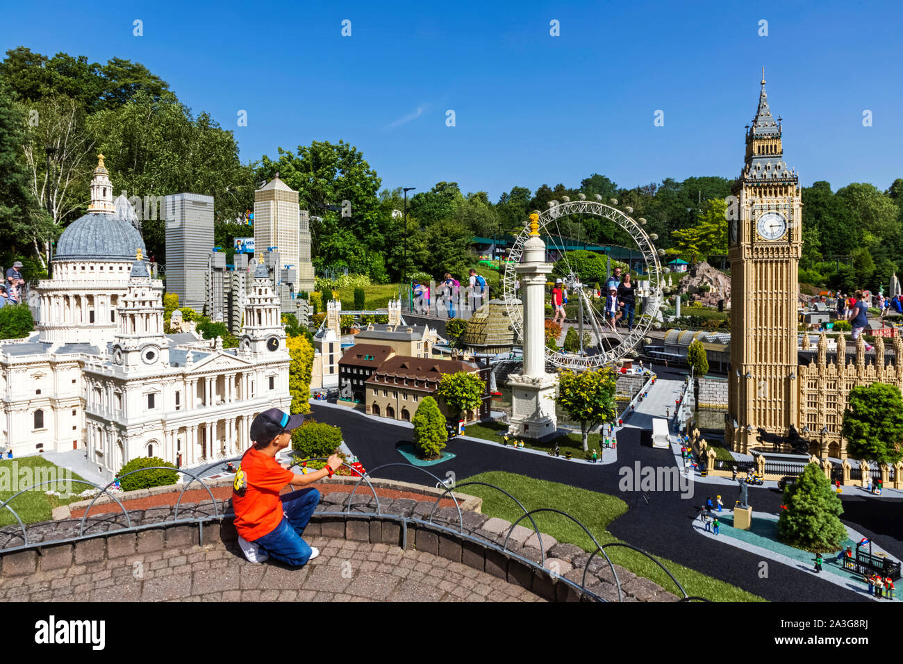 England, Berkshire, Windsor, Windsor Legoland Resort, Young Boy Looking ...