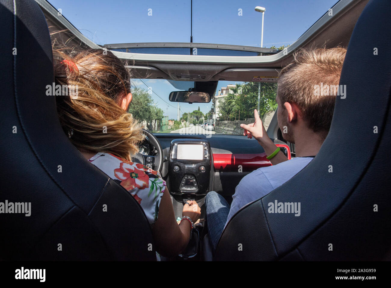 Guys Take a car ride Stock Photo - Alamy