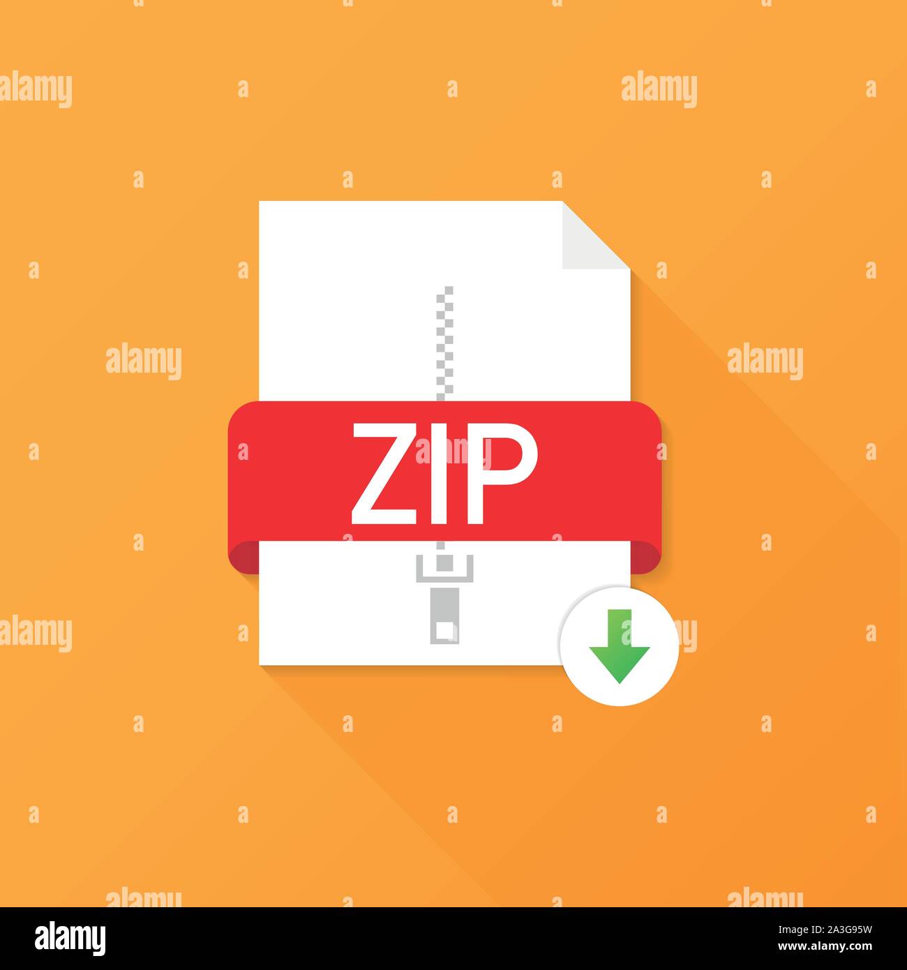 Download ZIP button. Downloading document concept. File with ZIP label ...