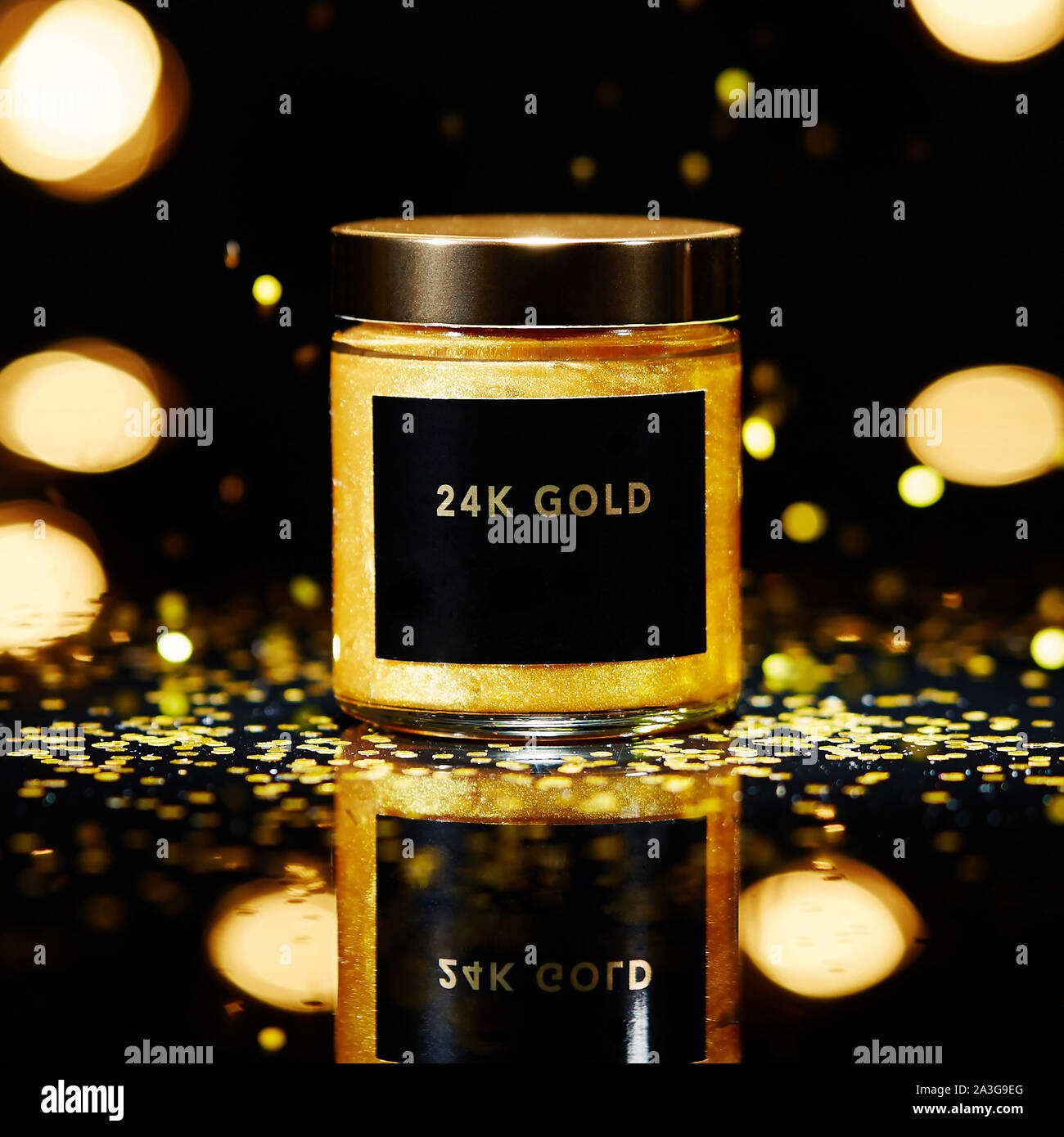 Bottle with gold powder hi-res stock photography and images - Alamy