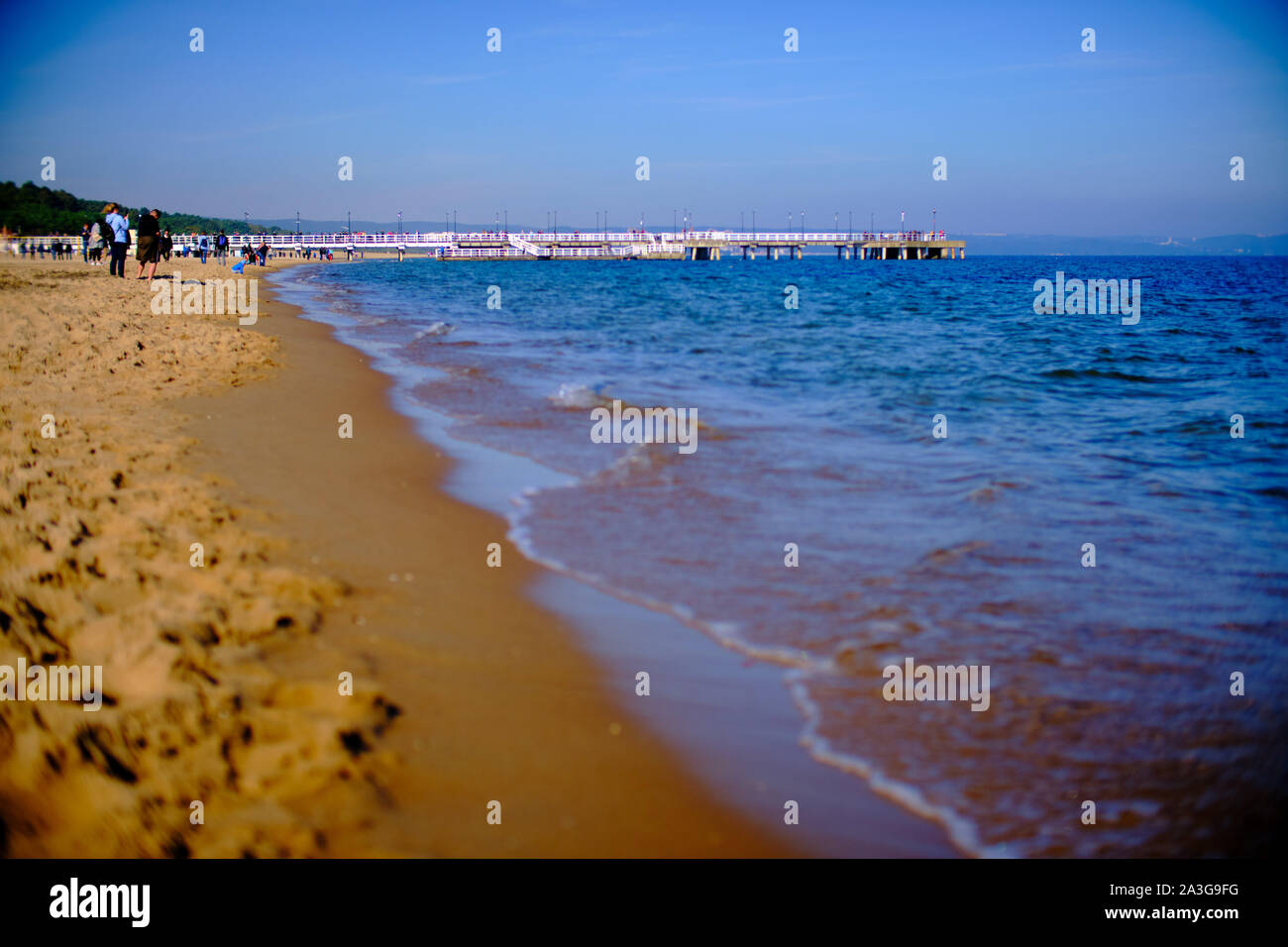 Sand beach at Gdańsk (Danzig in German) a port city on the Baltic coast ...