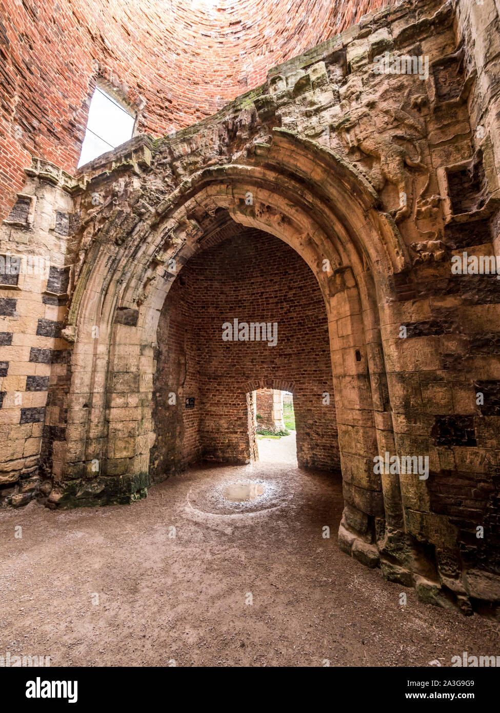The interior of the windmill tower built over the 9th cent site of St ...