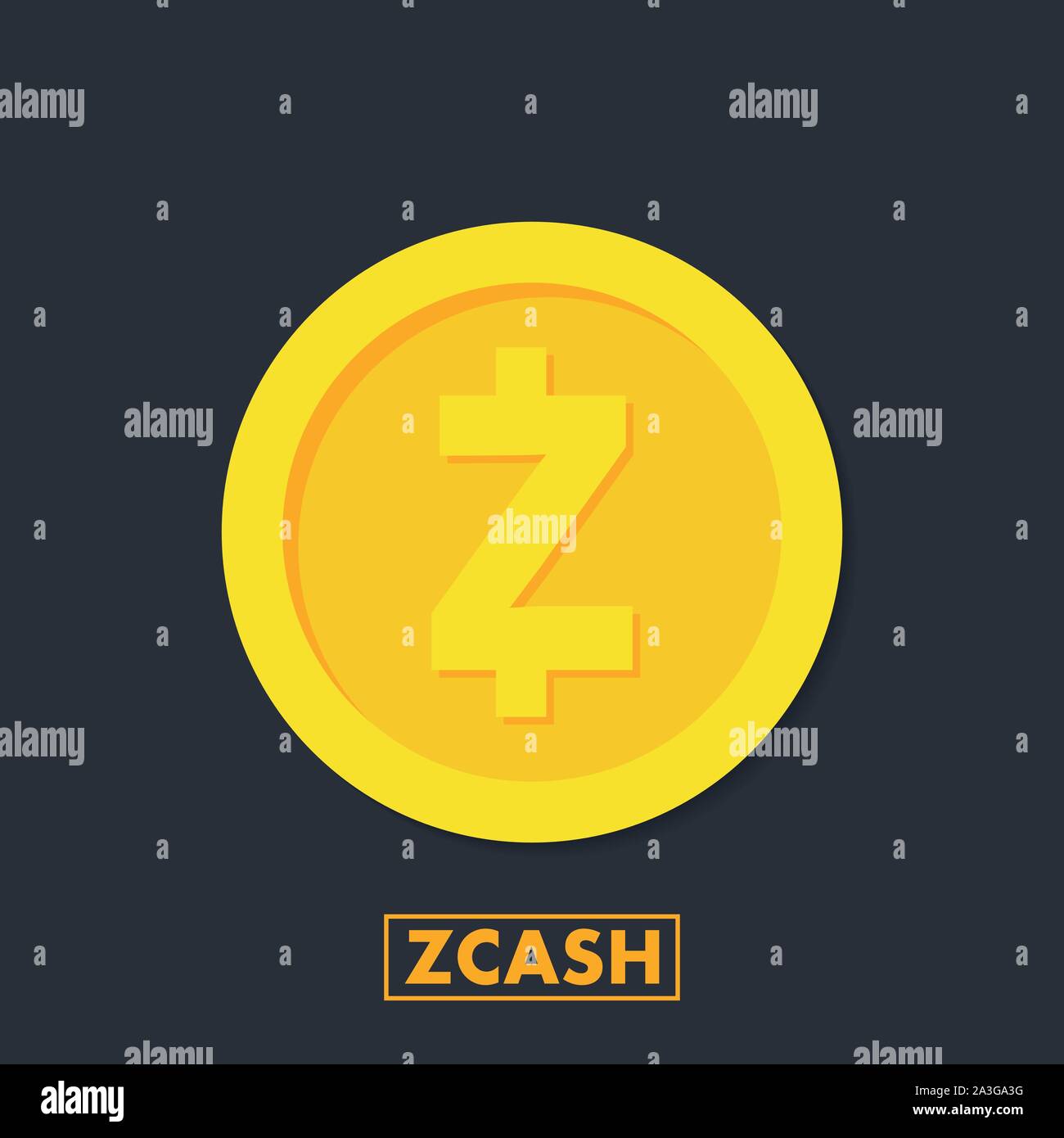 Zcash (ZEC) crypto currency icon for apps and websites. Zcash logo for ...