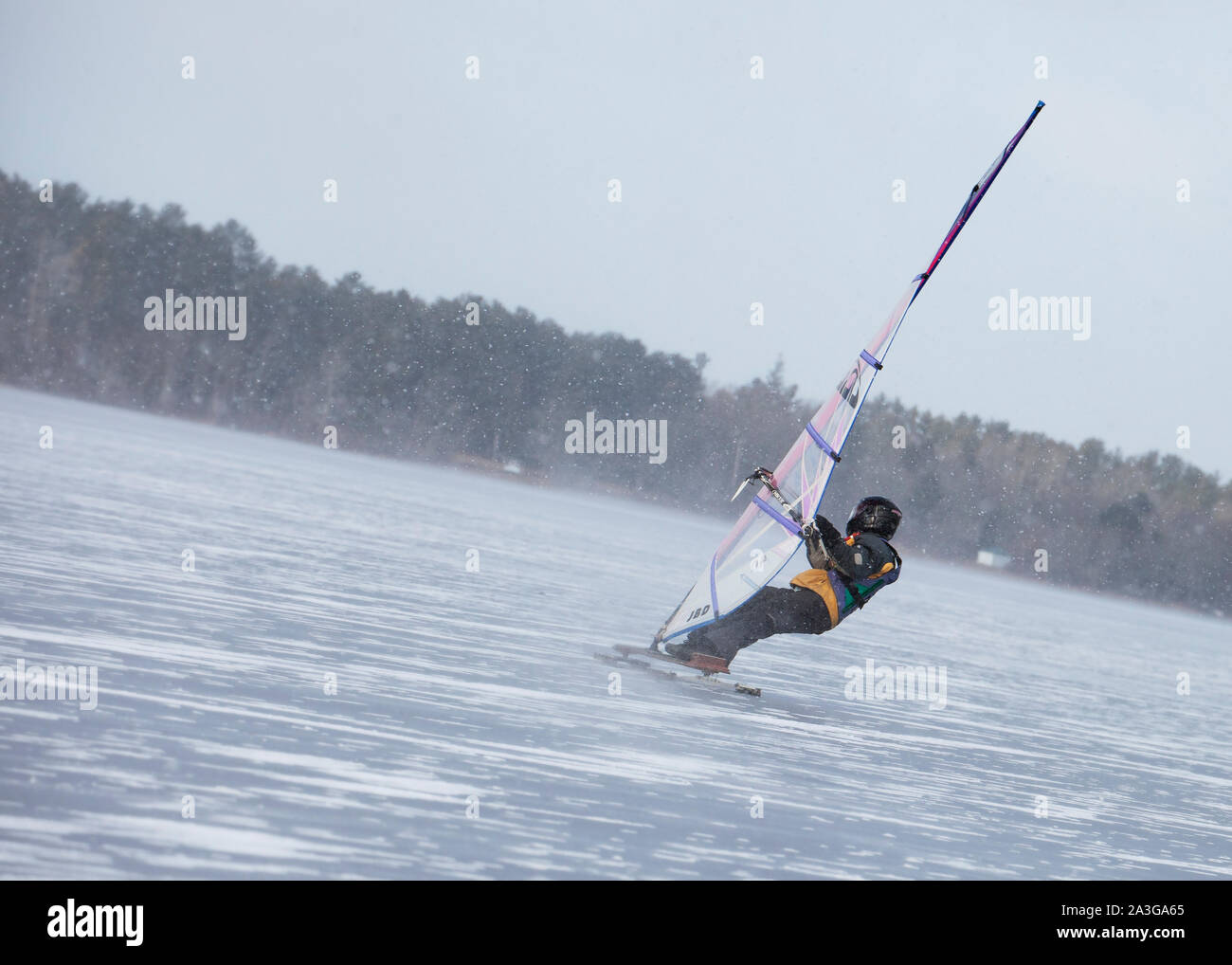 Windsurfer on ice hi-res stock photography and images - Alamy