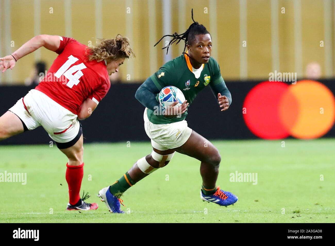 Kobe, Hyogo, Japan. 8th Oct, 2019. S'Busiso Nkosi (RSA) Rugby : 2019 ...