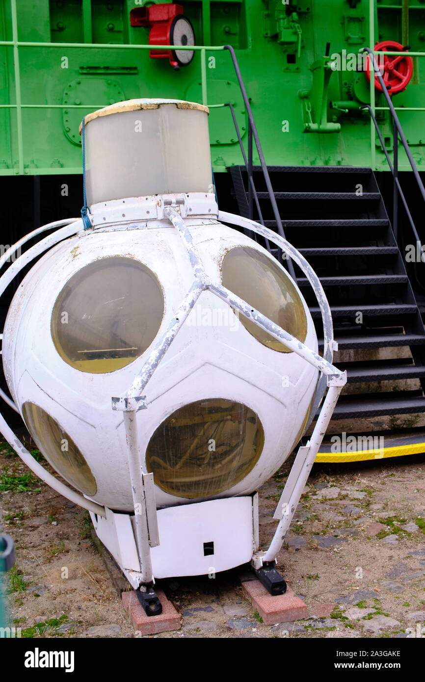 Mini submarine in the National Maritime Museum in Gdańsk (Danzig in ...