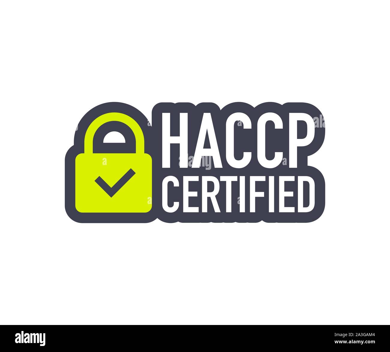 HACCP Certified icon on transparent background. Vector stock ...