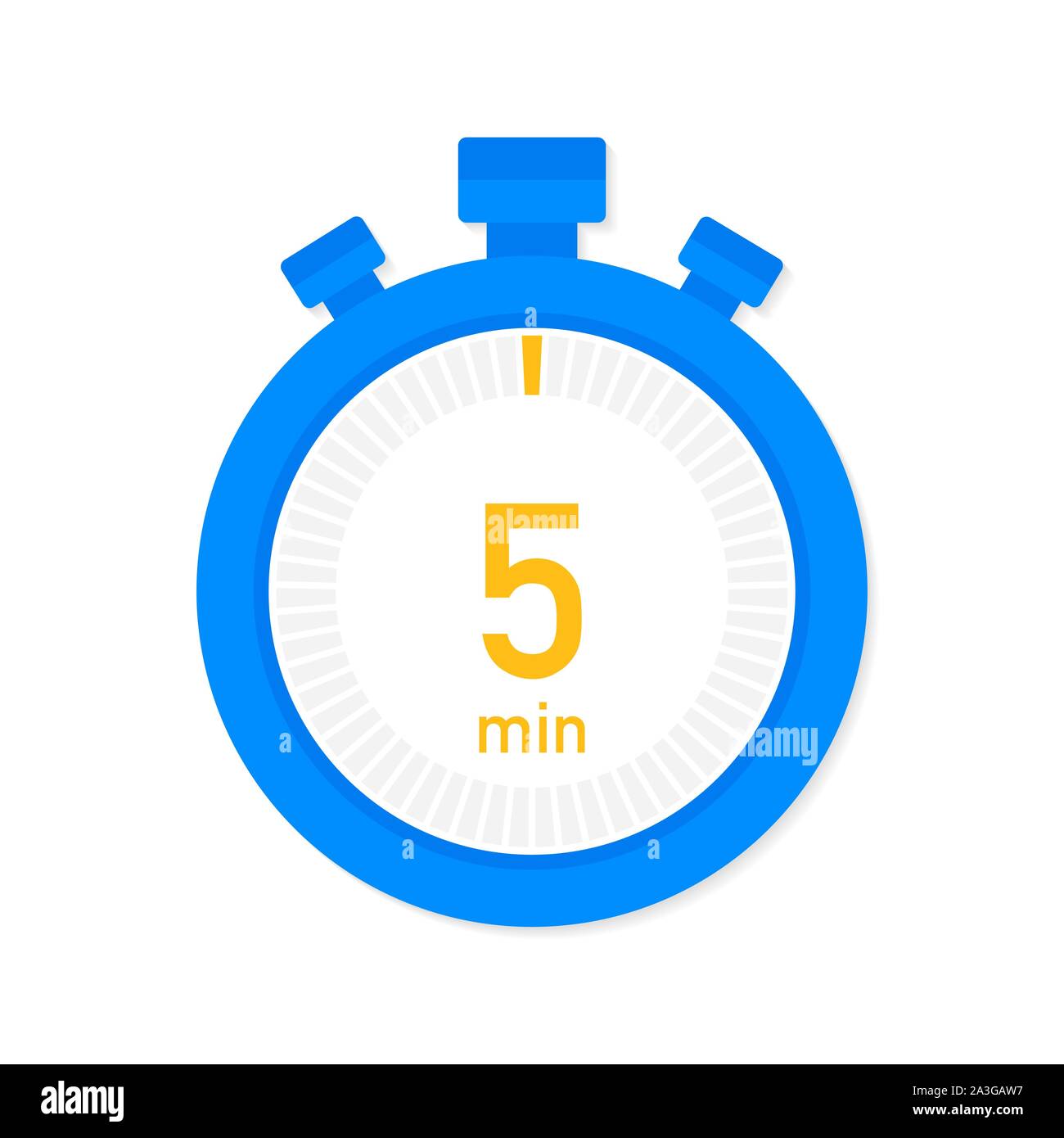 The 5 minutes, stopwatch vector icon. Stopwatch icon in flat style ...
