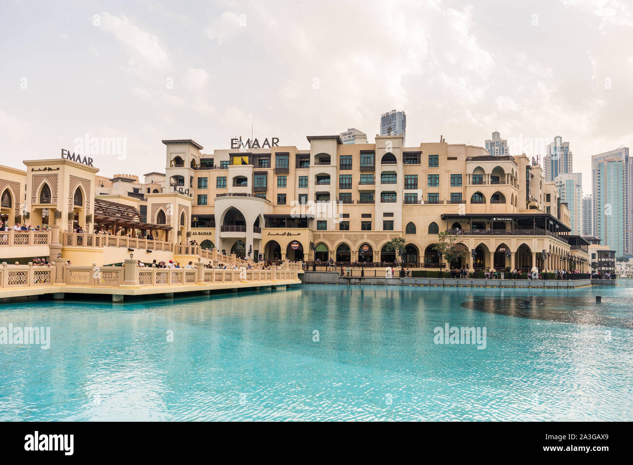 The Souk Al Bahar located inside the downtown Dubai in front the Dubai ...