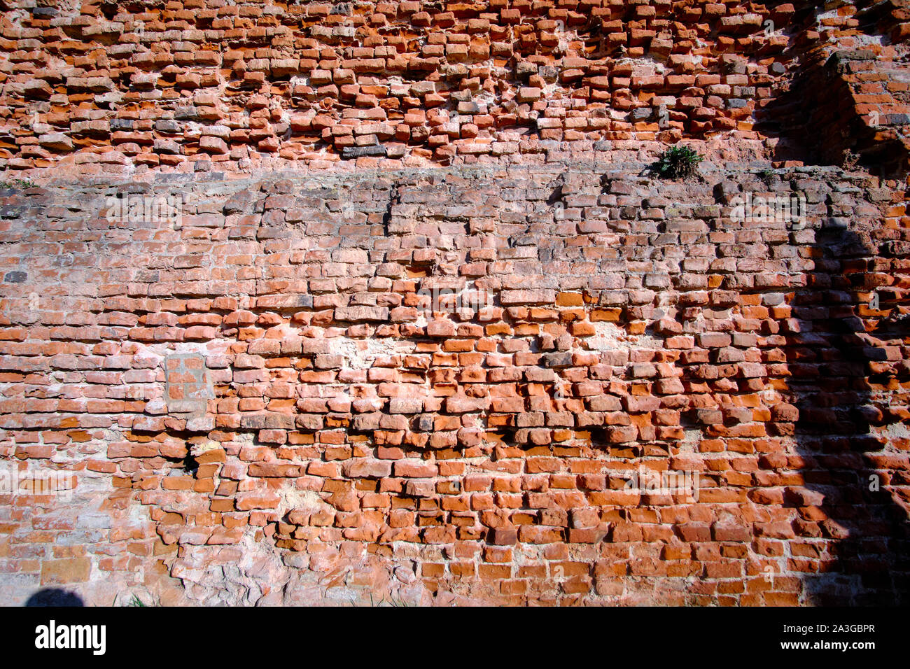 vintage natural brick wall with a lot of ancient patina Stock Photo - Alamy