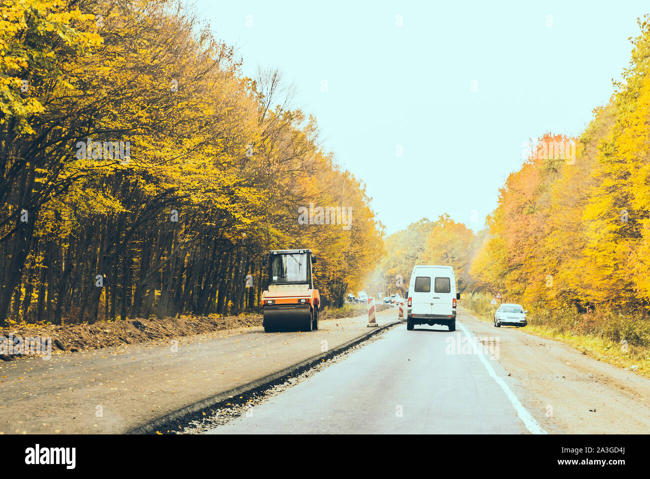 view of road construction site building highway Stock Photo - Alamy
