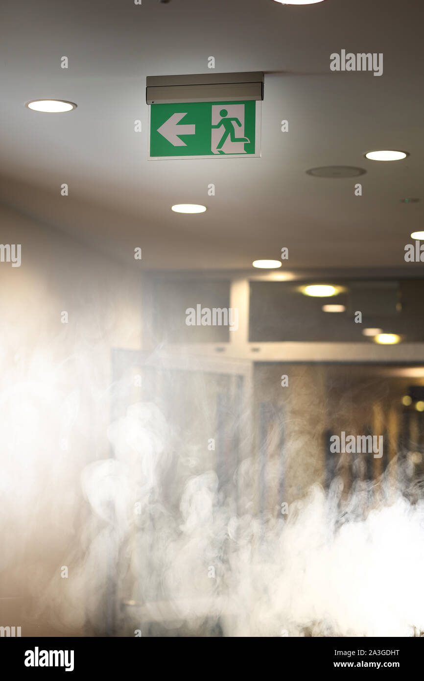 Big smoke in office building Stock Photo - Alamy