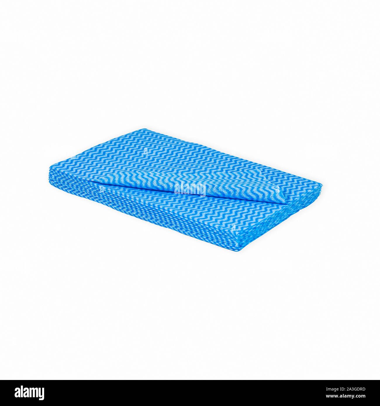 Blue Zig-Zag Cleaning Cloth Absorbant many folded wiping hygiene ...