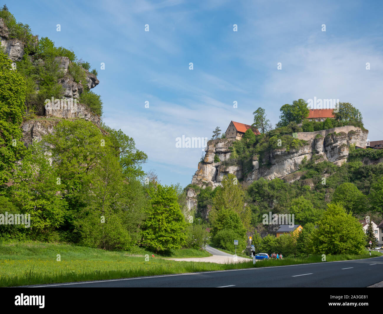 View of Pottenstein Castle in Germany Stock Photo - Alamy