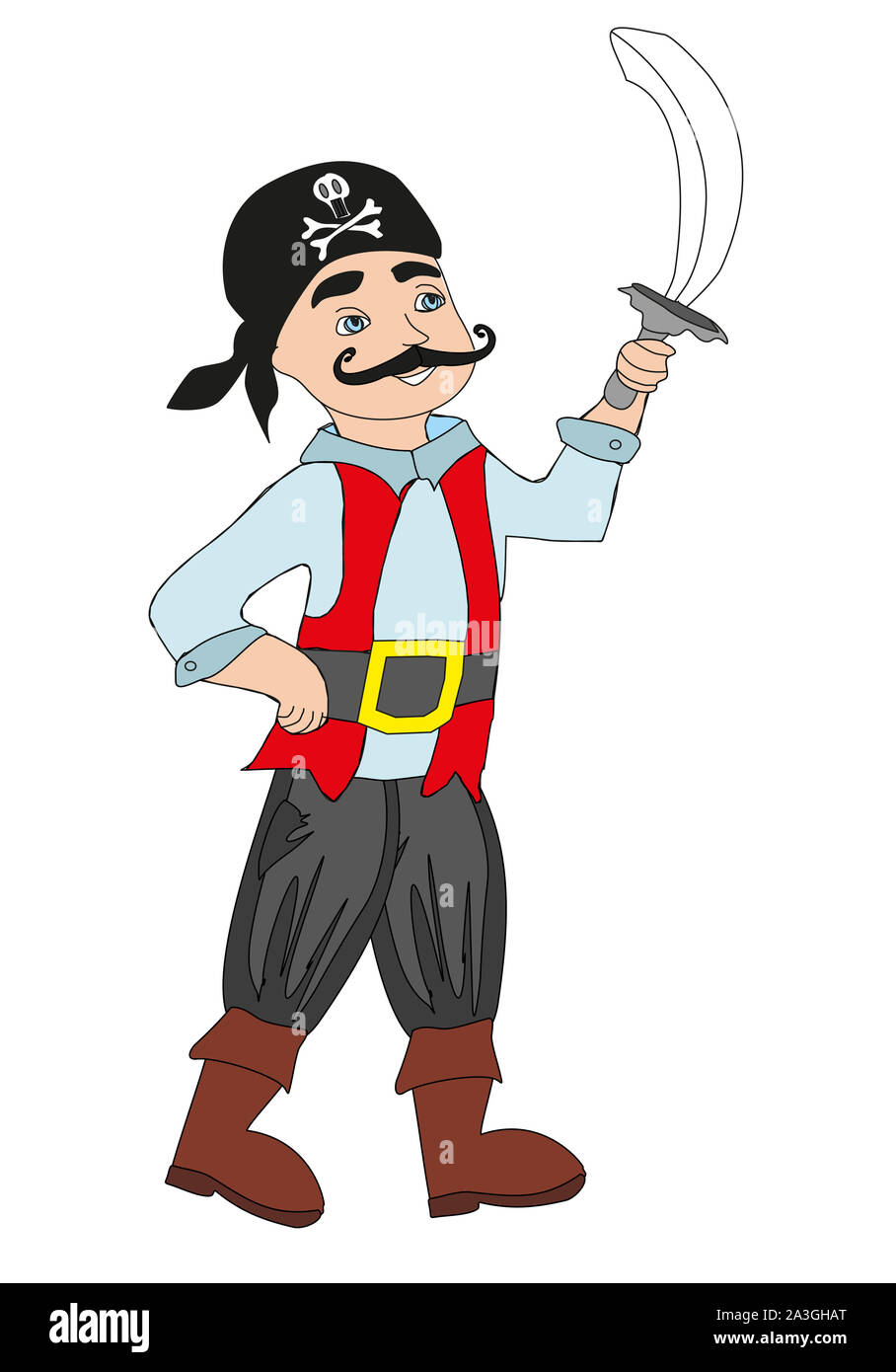 Pirate with a sword Stock Photo - Alamy