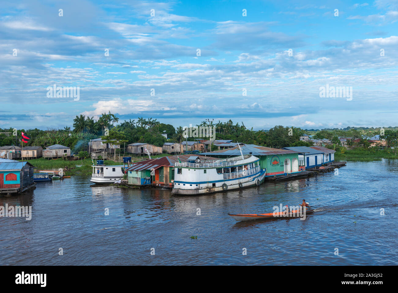 A two-day-riverboat trip from Manaus to Tefé on the Amazonas River or ...