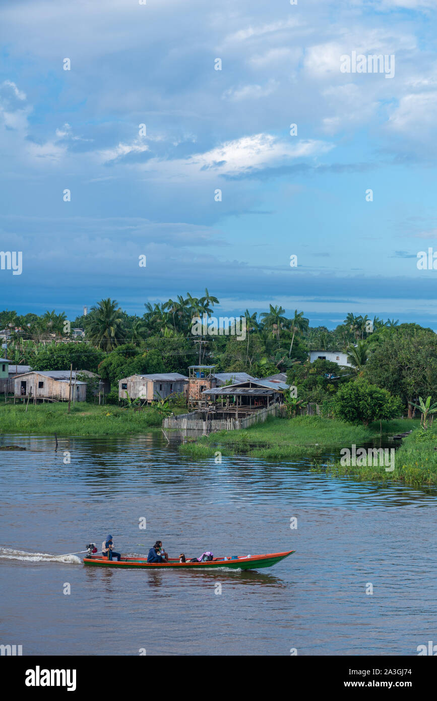A two-day-riverboat trip from Manaus to Tefé on the Amazonas River or ...