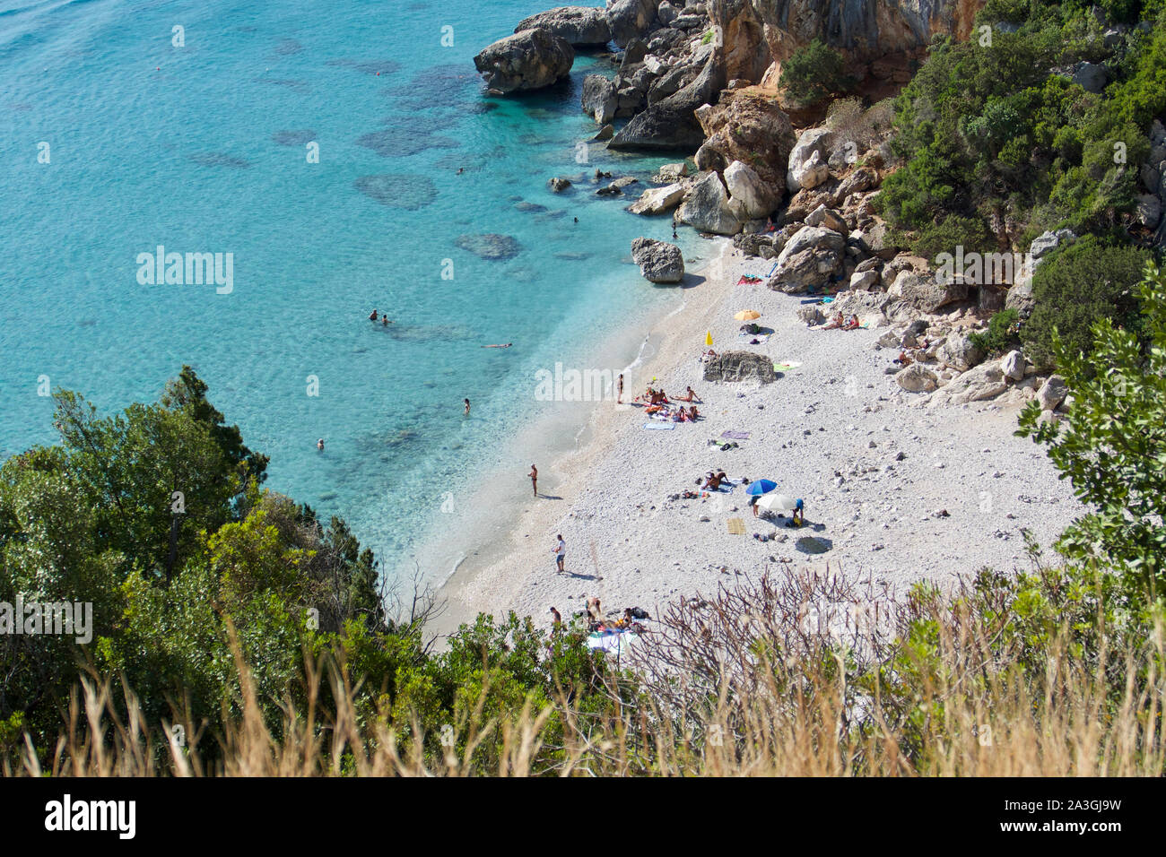 Cala Fuili Beach in Cala Gonone, Orosei Gulf, Sardinia, Italy Stock ...