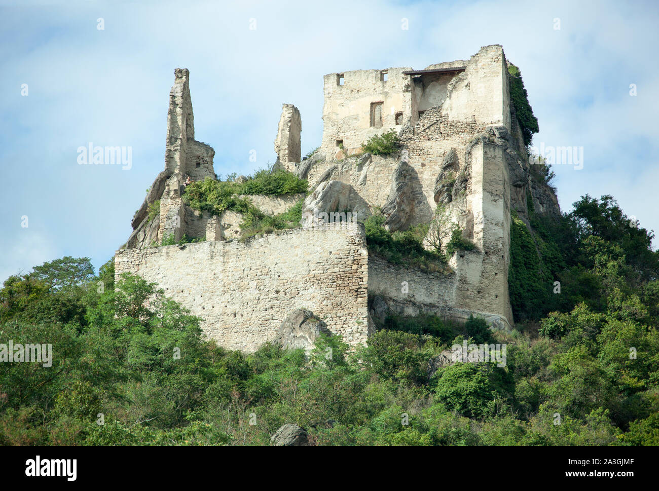 The ruins of Durnstein town castle where King Richard the Lionheart was ...