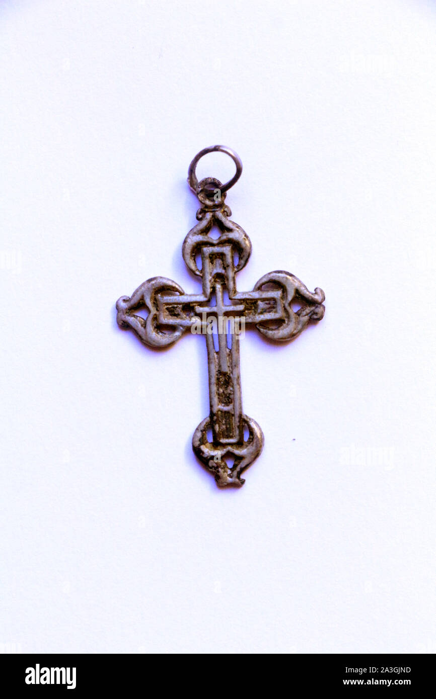 Old metal crucifix from collection Stock Photo - Alamy