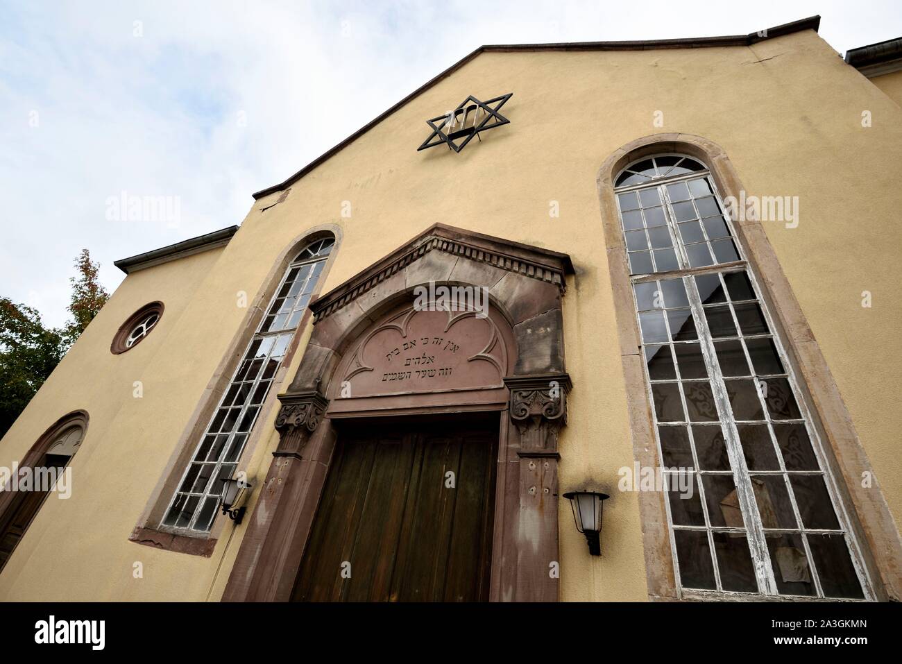France, Bas Rhin, Benfeld, rue de la D?me, synagogue dated 19th century ...