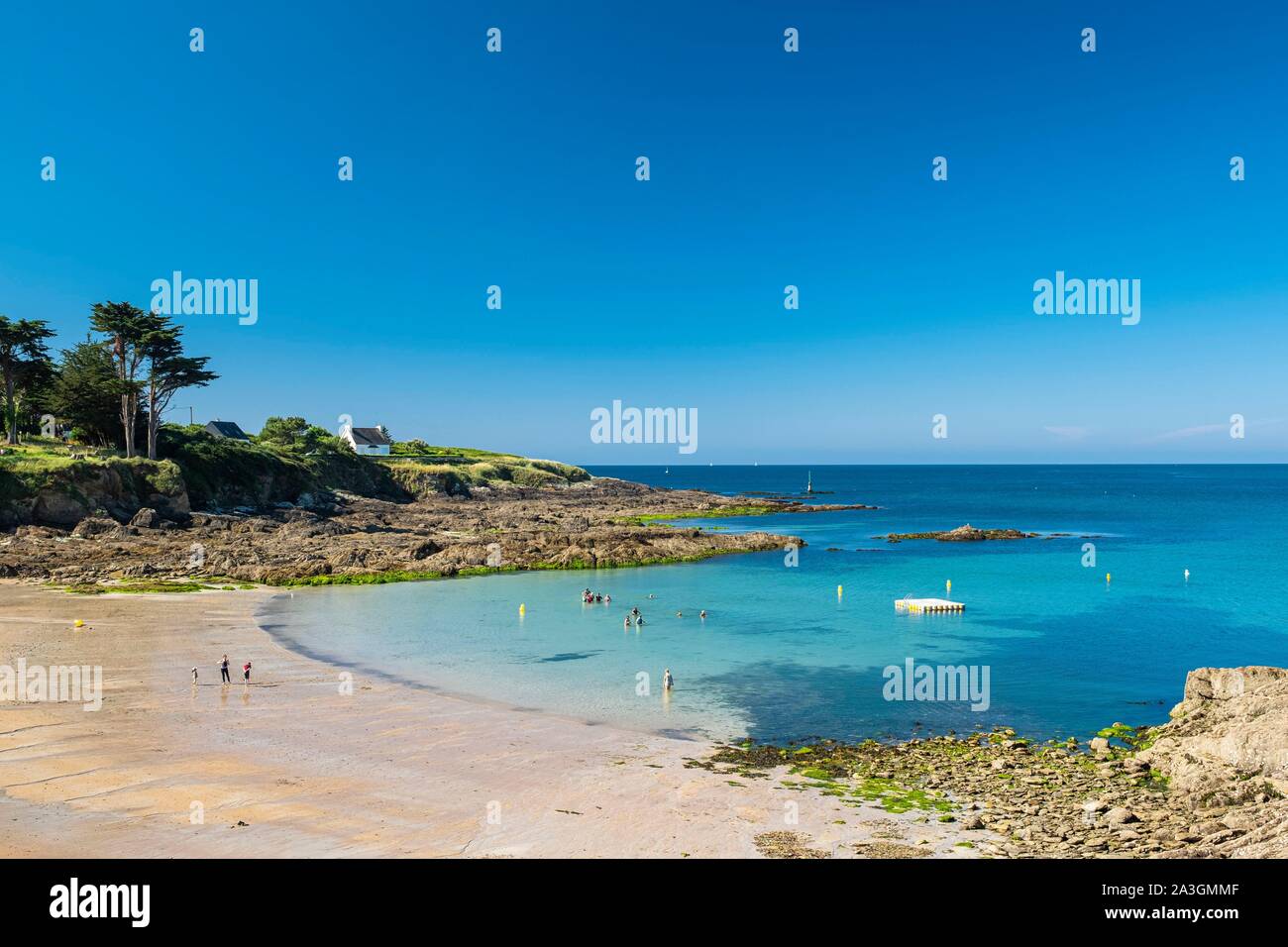 France, Finistere, Moelan-sur-Mer, Kerfany beach Stock Photo - Alamy