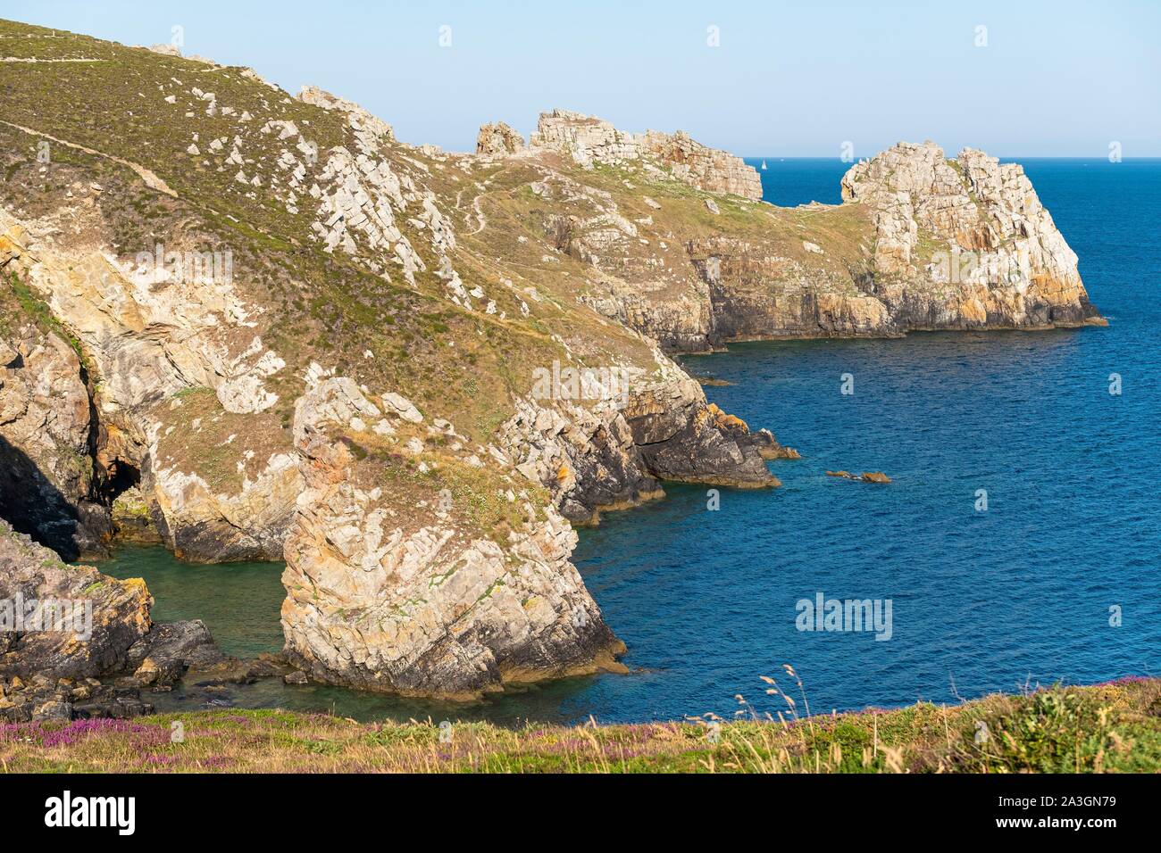 France, Finistere, Armorica Regional Natural Park, Crozon Peninsula ...