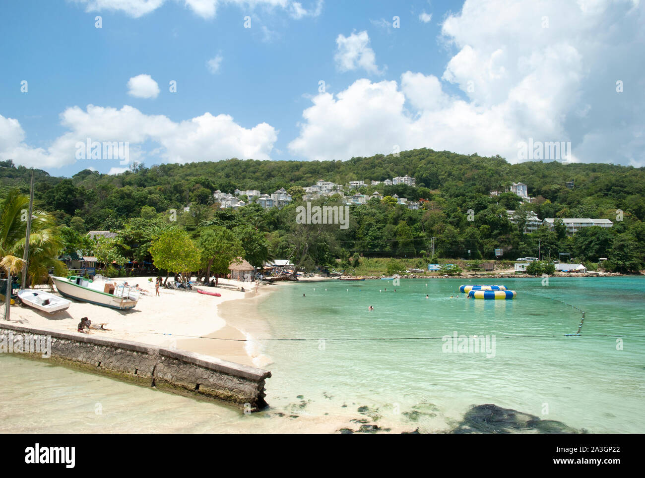 The public beach in Ocho Rios resort town (Jamaica Stock Photo - Alamy
