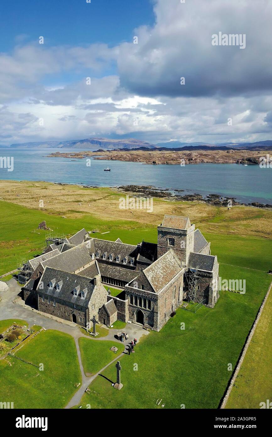 United Kingdom, Scotland, Highland, Inner Hebrides, Isle of Iona facing ...