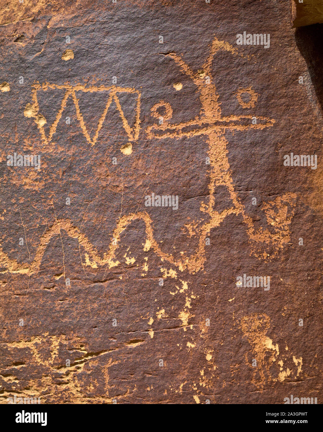 Native American Rock Art in Nine-mile Canyon, Utah, USA Stock Photo - Alamy