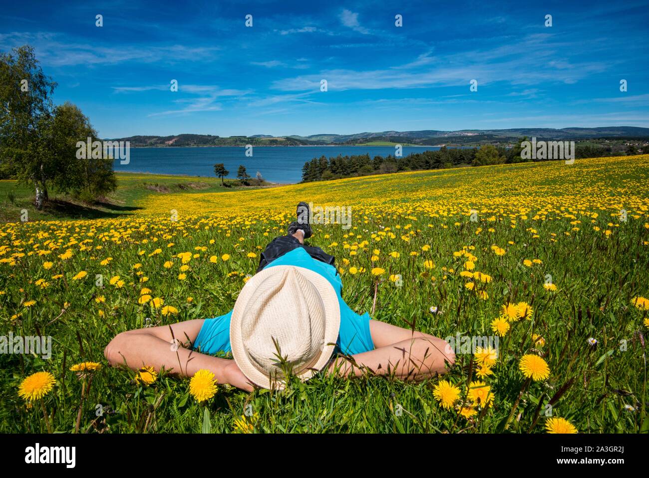 France, Lozere, Langogne, Lac de Naussac Stock Photo - Alamy