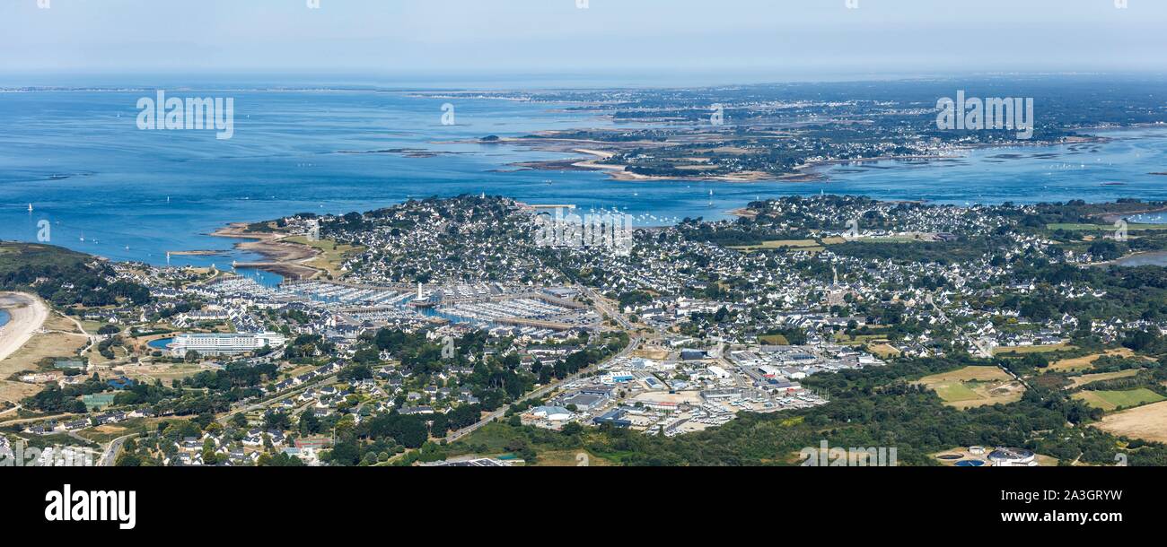 France, Morbihan, Arzon, le Crouesty marina, Port Navalo and Gulf of ...