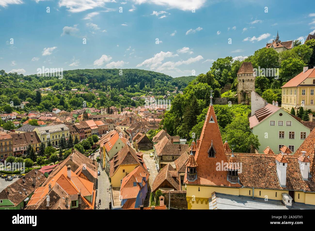 Romania, Transylvania, Sighisoara, is one of the seven Saxon fortified ...