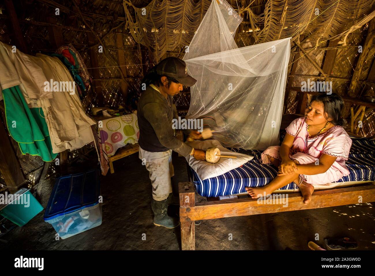 Colombia, Sierra Nevada of Santa Marta, Wiwa village above Minca Stock ...
