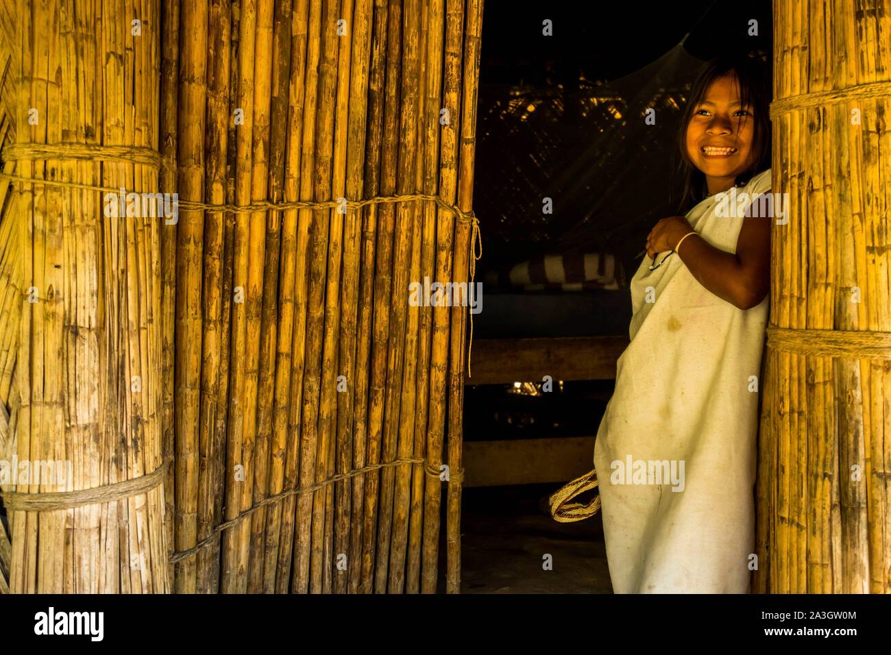 Colombia, Sierra Nevada of Santa Marta, Wiwa village above Minca Stock ...