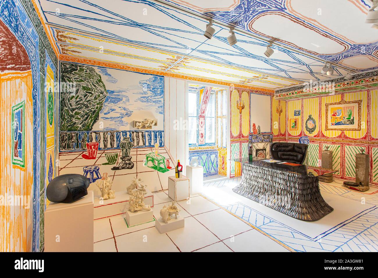 France, Paris, the Museum of Decorative Arts located in Marsan Pavillon ...