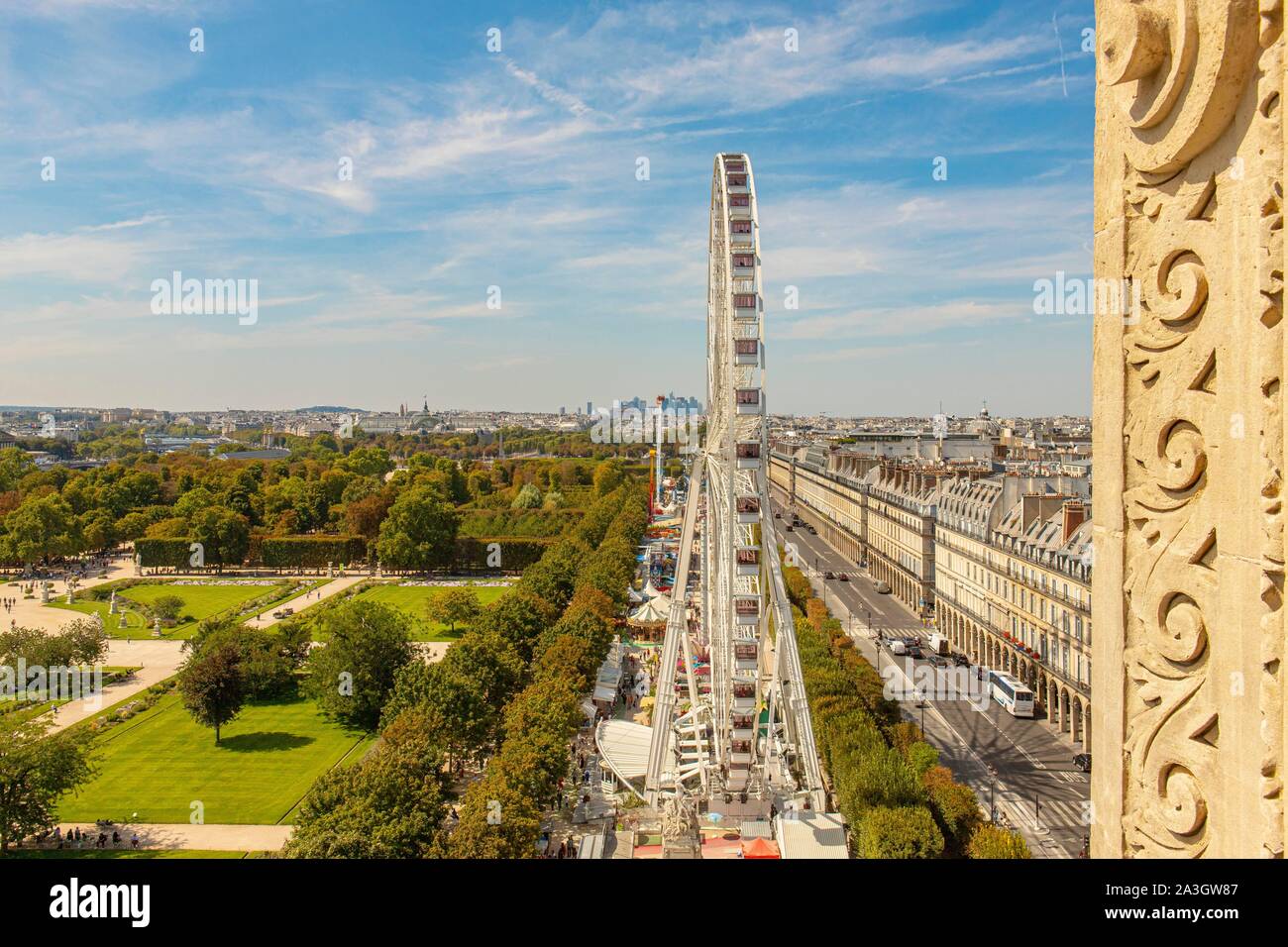 France, Paris, the funfair of the Tuileries, the Ferris wheel, the ...